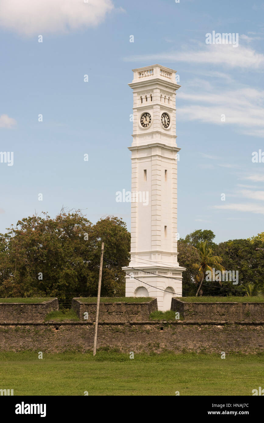 Ramparts of Dutch Fort built in the 18th century and British Clocktower ...