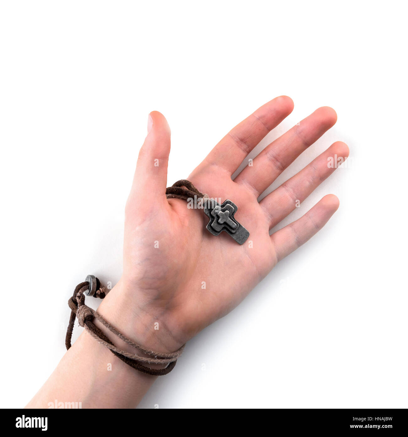 Child praying cross hi-res stock photography and images - Alamy