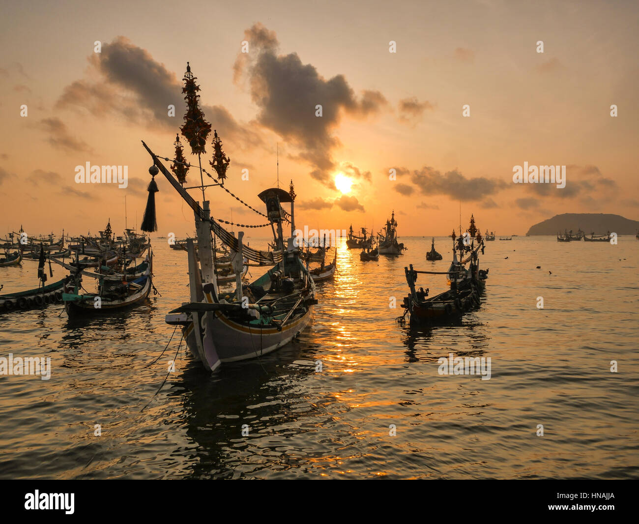 Indonesia, East Java, Banyuwangi, Muncar harbour. A traditional harbour ...