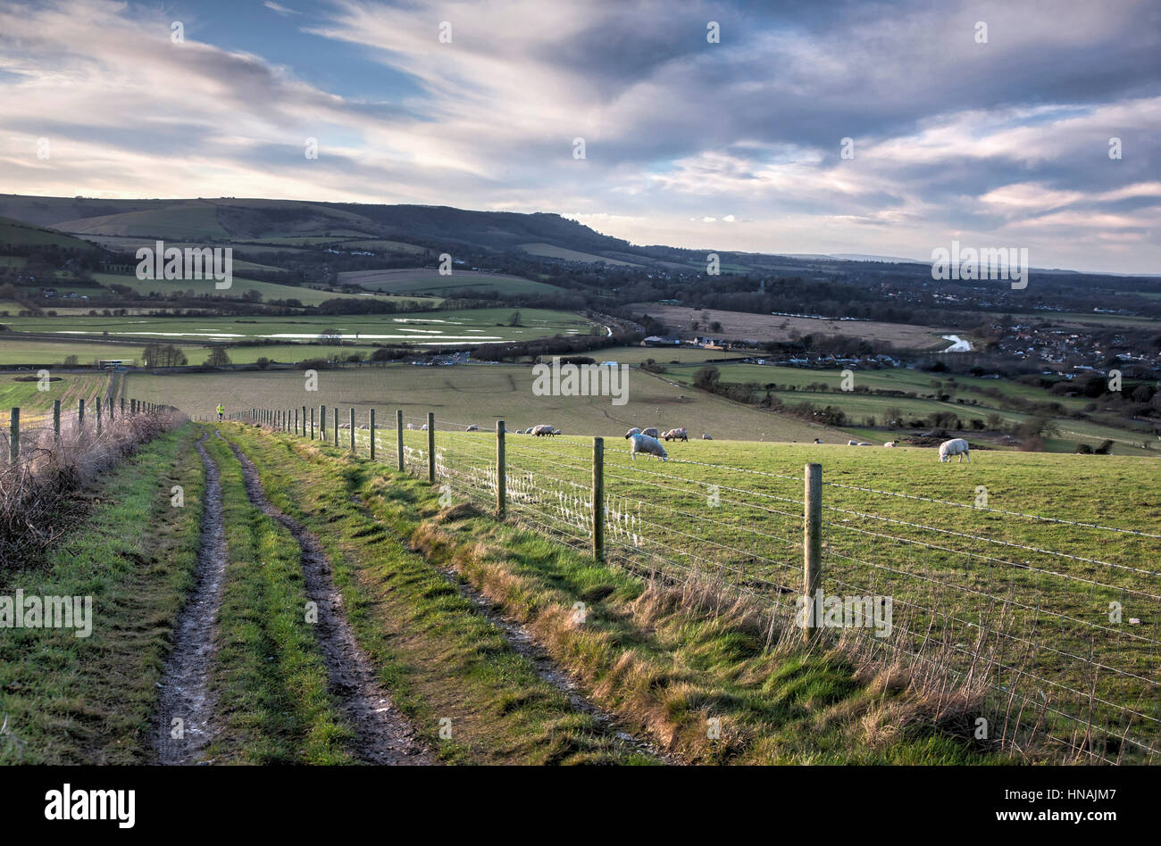 South Downs Way near Adur Valley Stock Photo - Alamy