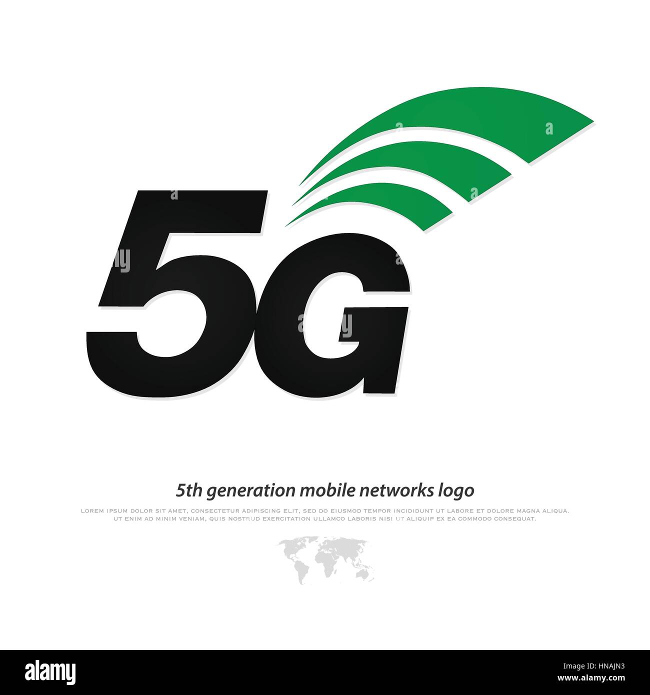 new 5th generation mobile network logotype. vector 5G icon isolated on white background. high ...