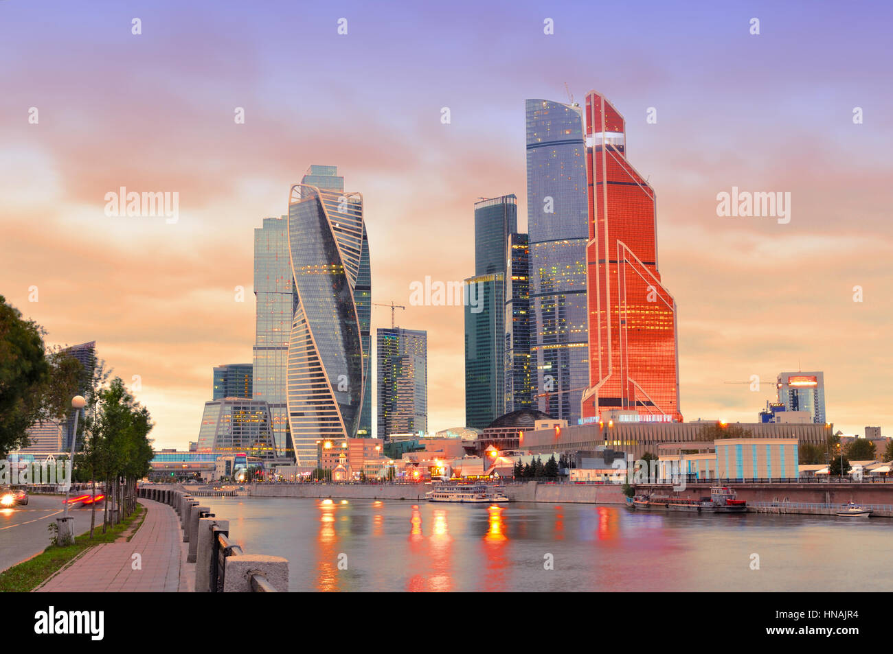 Skyscrapers of the Moscow International Business Center. MIBC includes ...