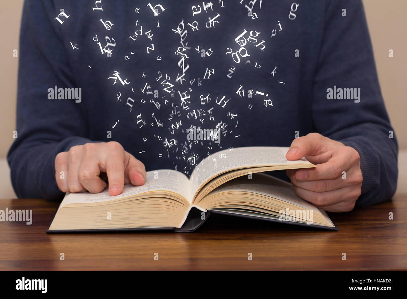 reading book studying concept Stock Photo - Alamy