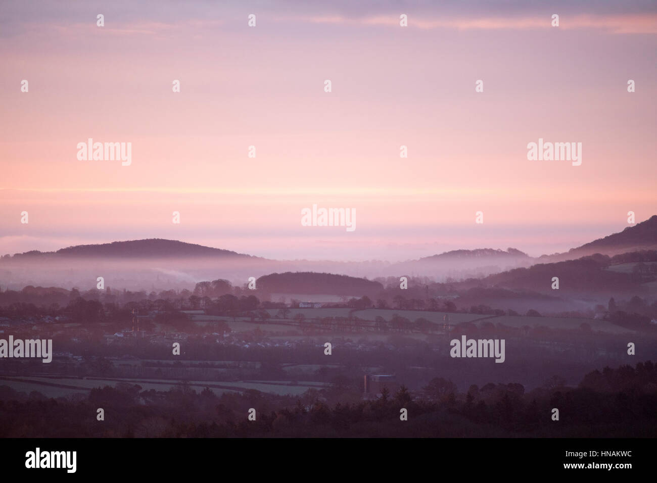 Misty welsh landscape hi-res stock photography and images - Alamy