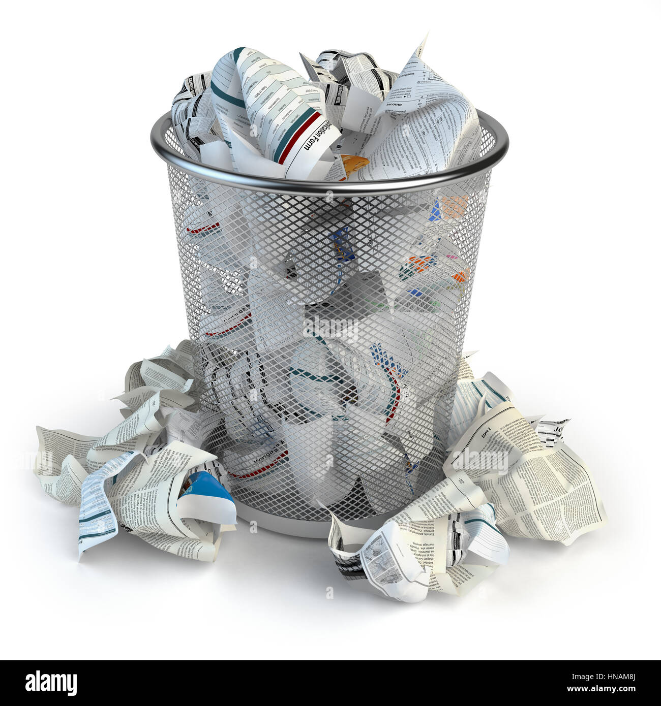 Trash Can Full Of Paper Trash Can Full Of Paper