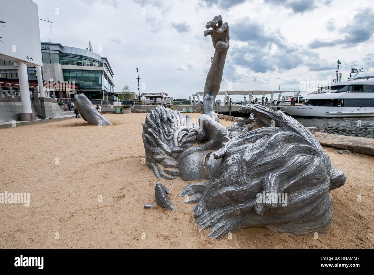 The Awakening, sculpture at National Harbor Stock Photo - Alamy