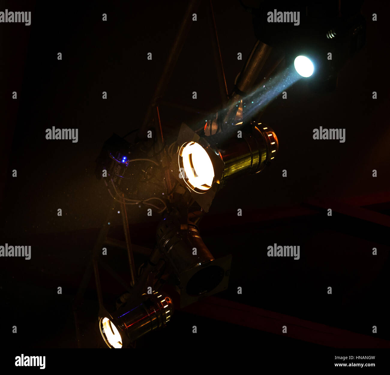 Spotlights over scene in hi-res stock photography and images - Alamy