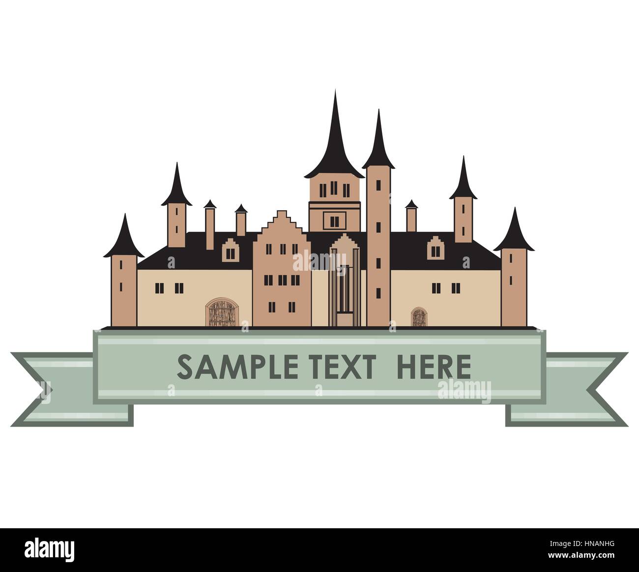 Old castle label. Retro vector logo Stock Vector Image & Art - Alamy