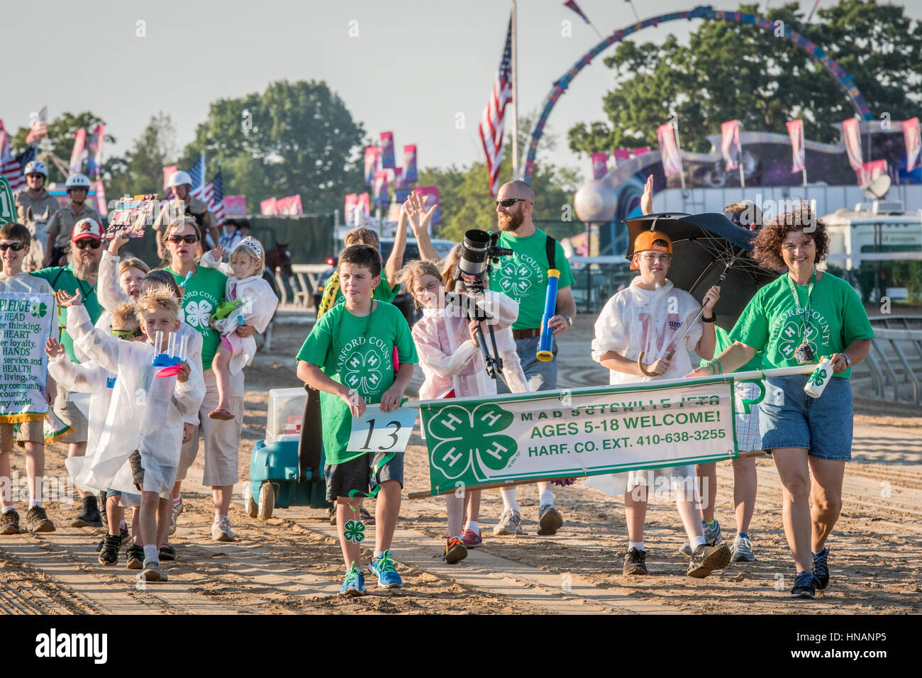 Timonium, Maryland - Young children and adults parade through the fair ...