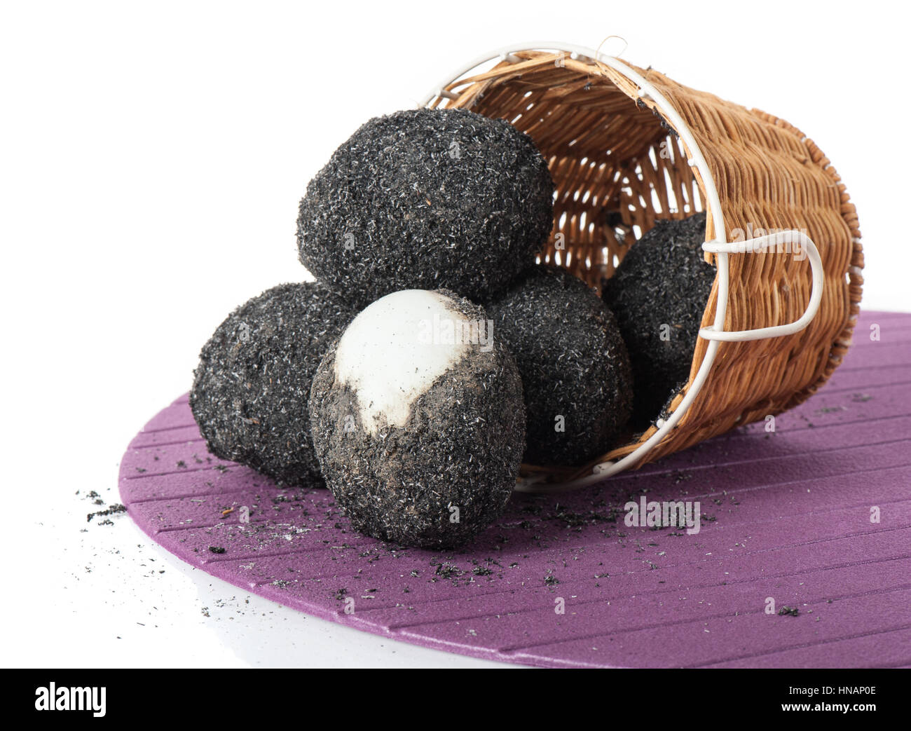 uncooked salted duck egg, dry salting technique in Thailand Stock Photo ...