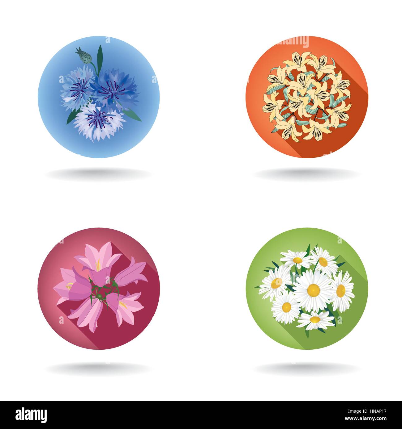 Flower icon set Stock Vector Image & Art - Alamy