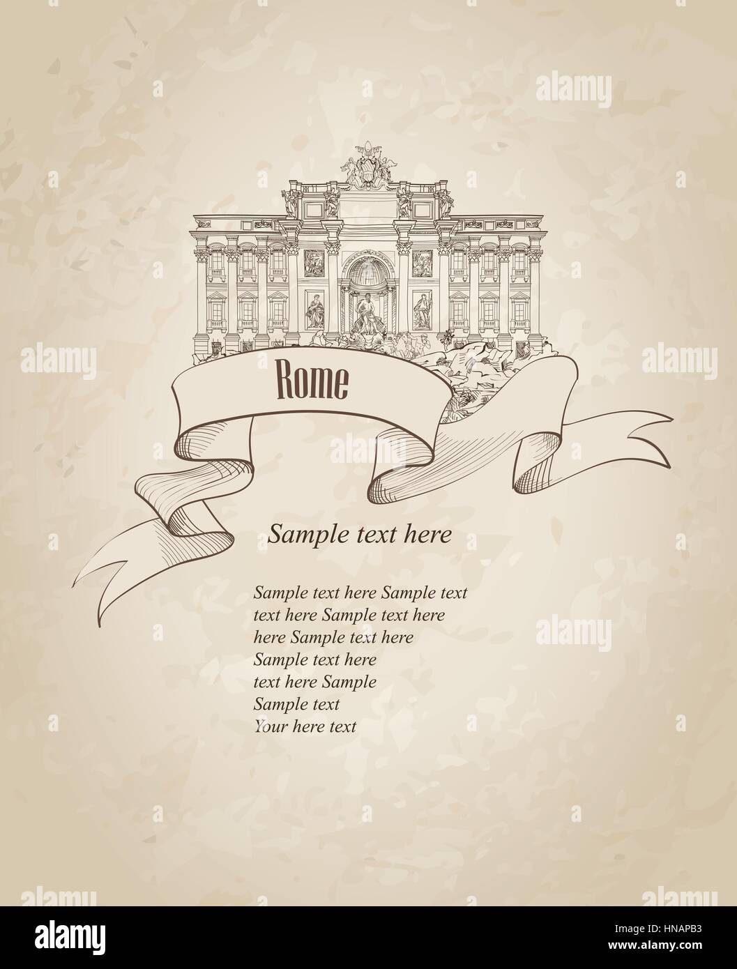 Trevi fountain background Stock Vector Images - Alamy