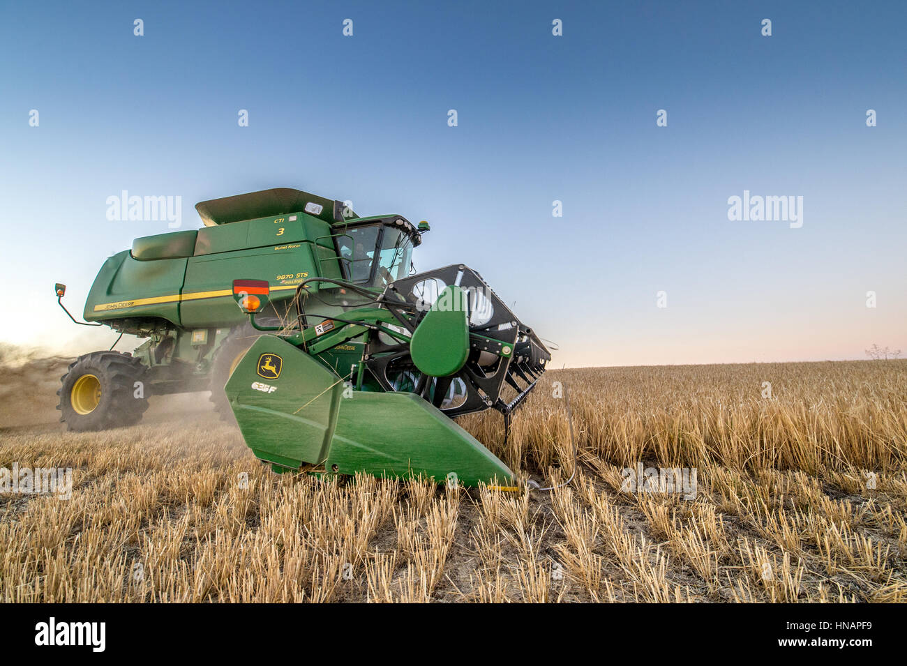 Barley harvest harvester hi-res stock photography and images - Alamy