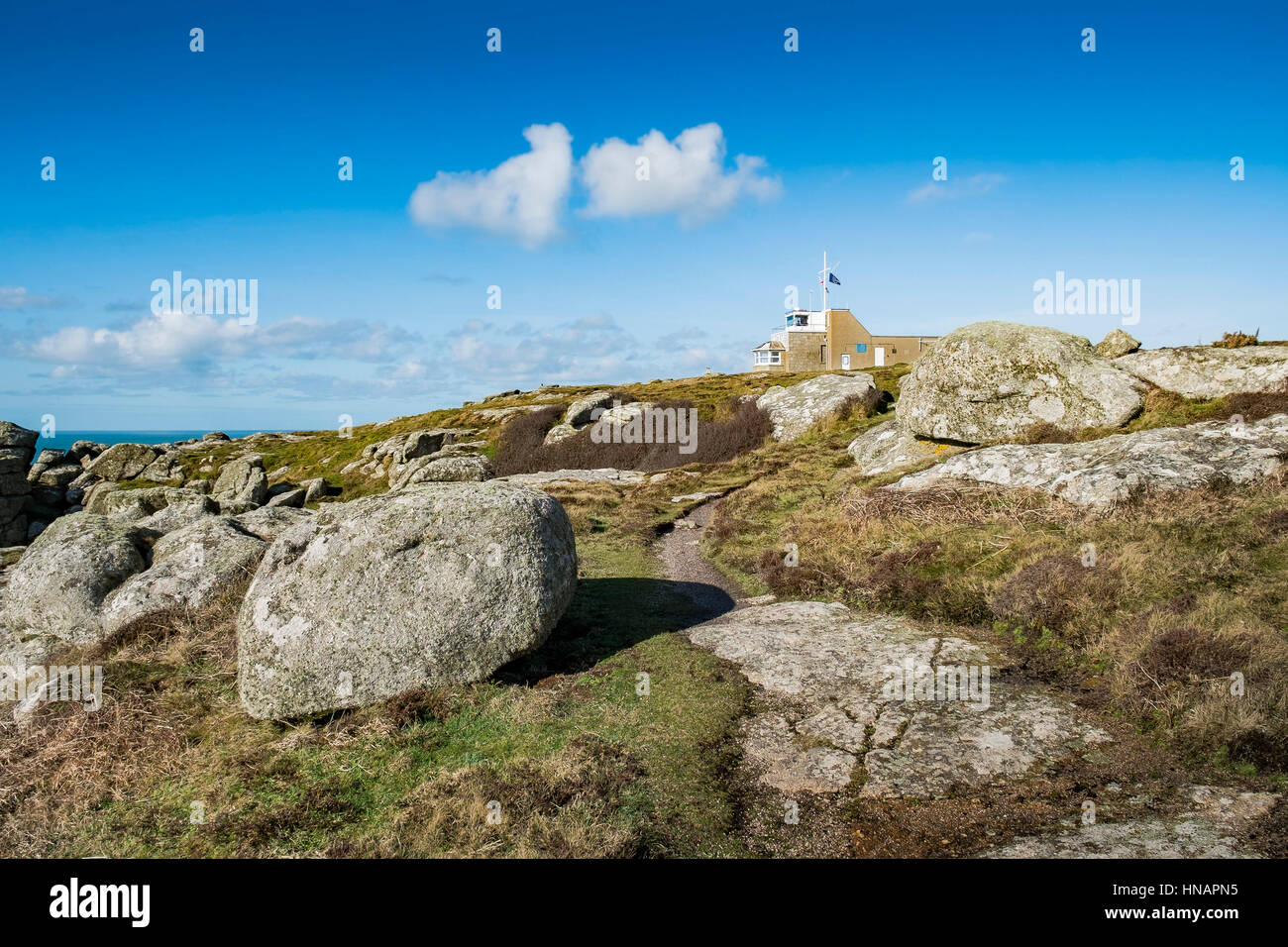 The South West Coastal Path on Gwennap Head in Cornwall Stock Photo - Alamy