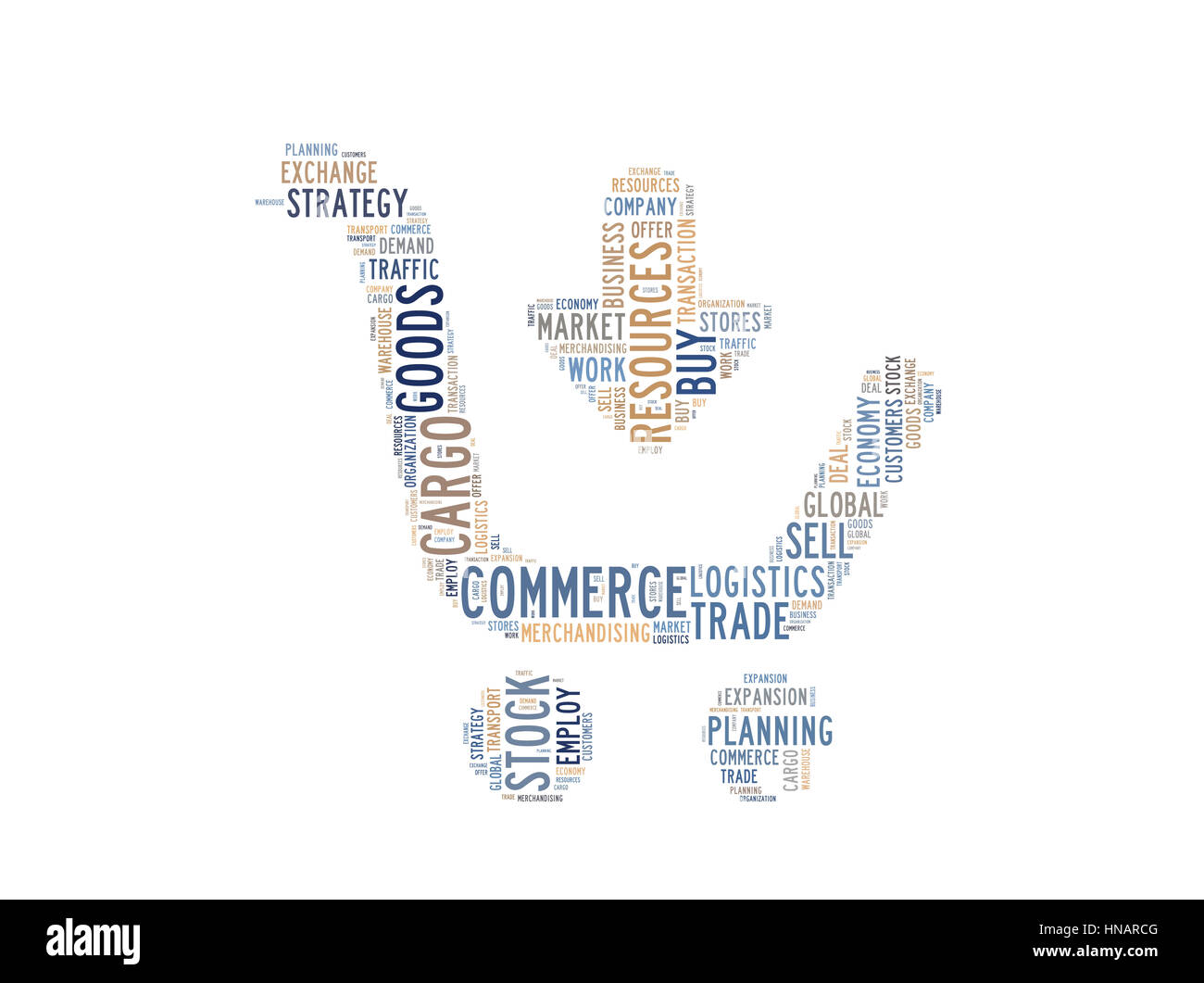 Word cloud featuring concepts referred to commerce or trade Stock Photo ...