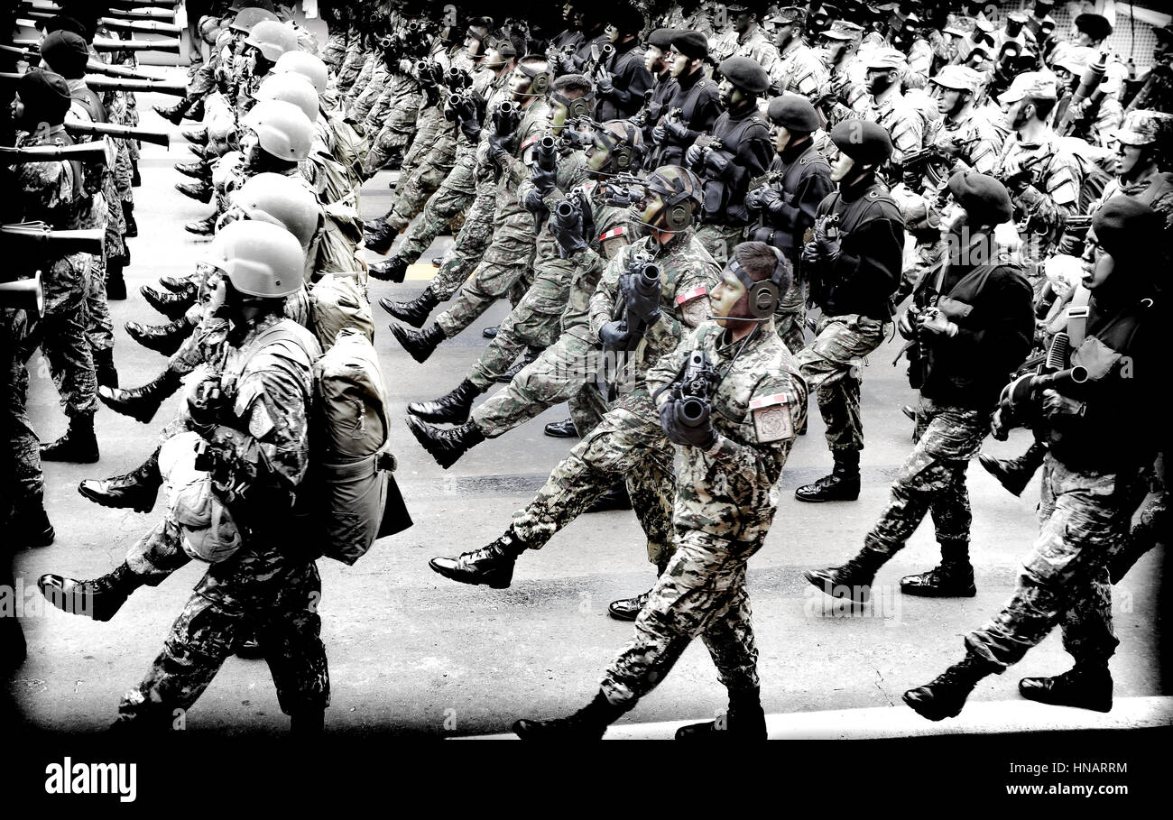 Military Uniforms Peruvian Military Forces Stock Photo - Alamy