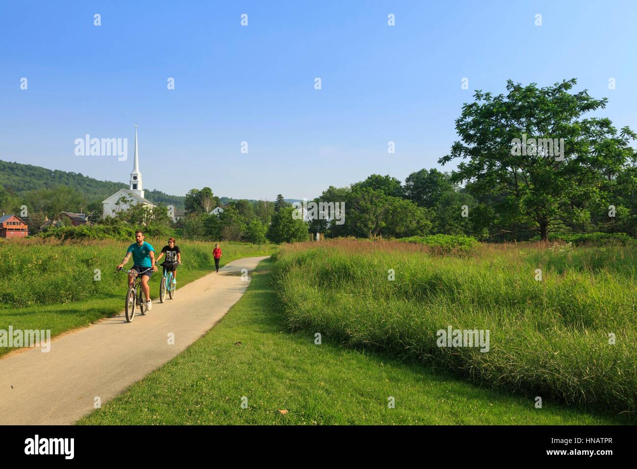 The Stowe Recreation Path, Stowe, New England, Vermont Stock Photo - Alamy