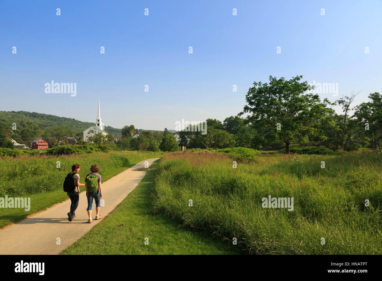 The Stowe Recreation Path, Stowe, New England, Vermont Stock Photo - Alamy