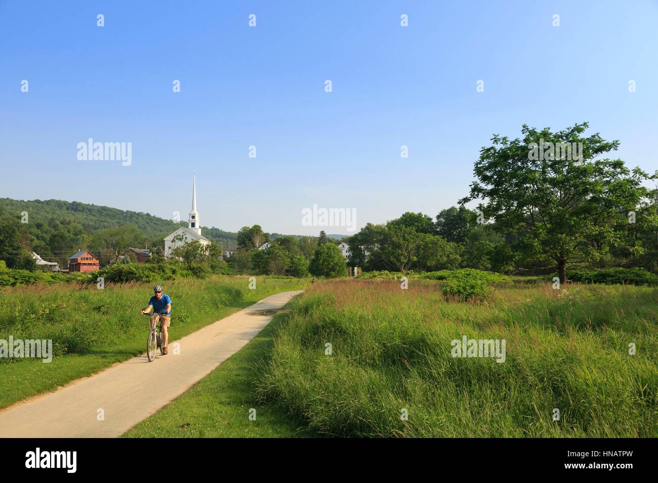 The Stowe Recreation Path, Stowe, New England, Vermont Stock Photo - Alamy