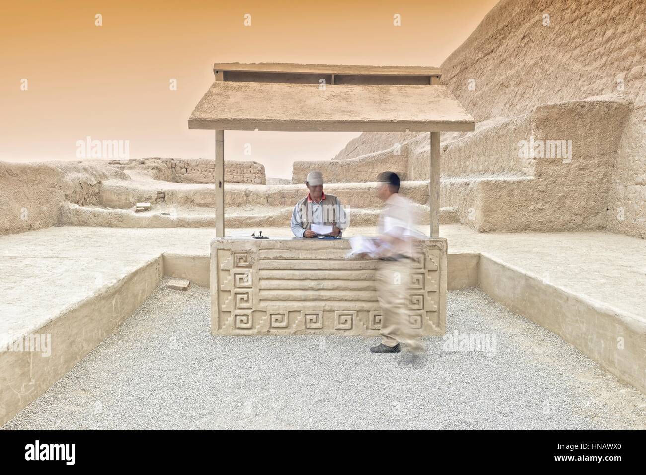 The archaeological site of Chan Chan in the northern Peruvian region of ...