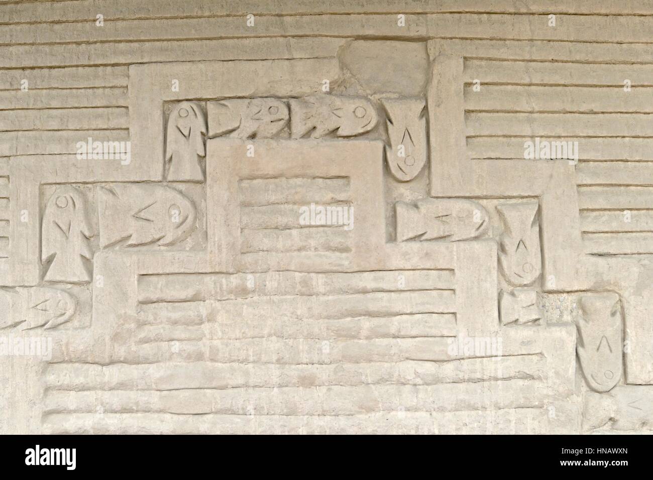 The archaeological site of Chan Chan in the northern Peruvian region of ...