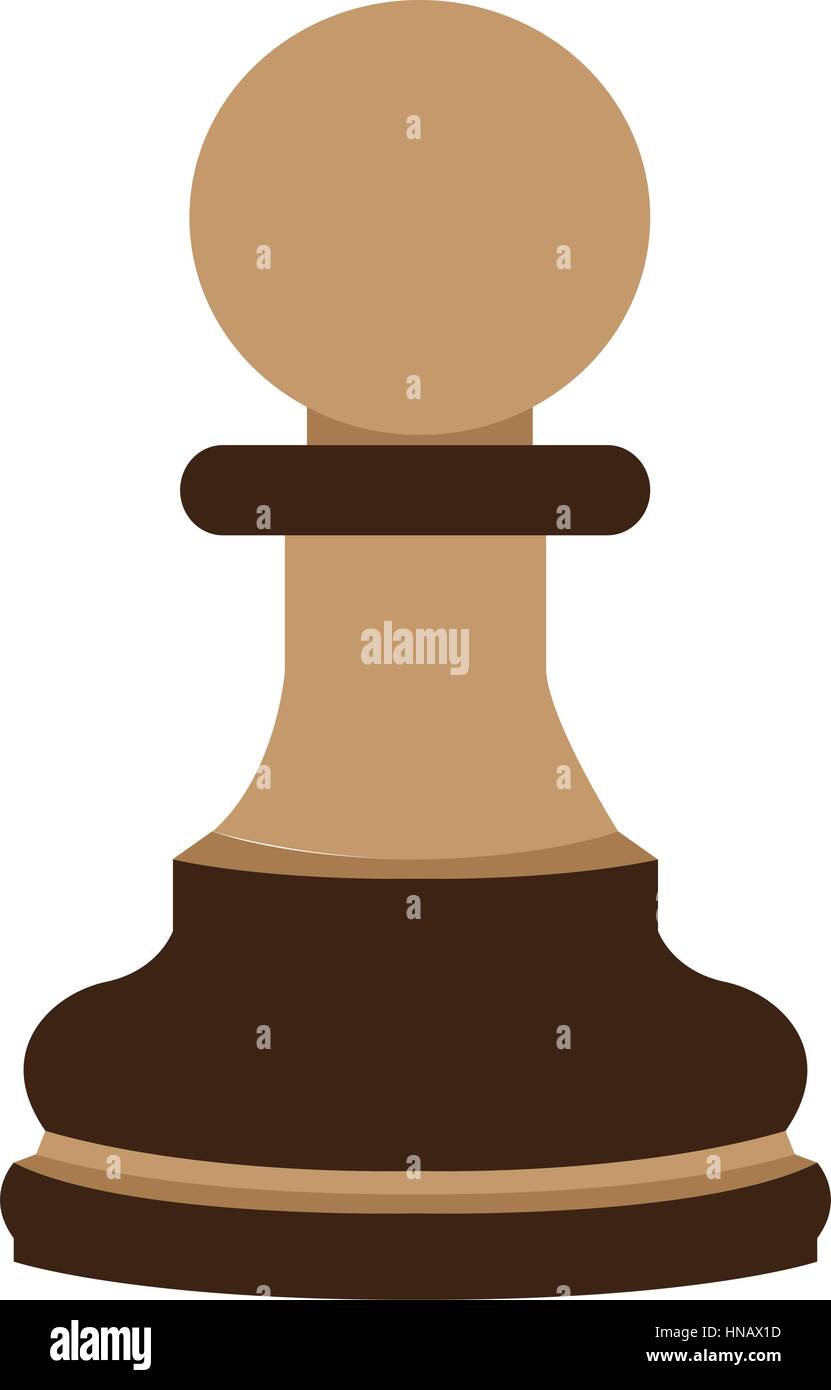 Isolated pawn piece on a white background, Vector illustration Stock ...