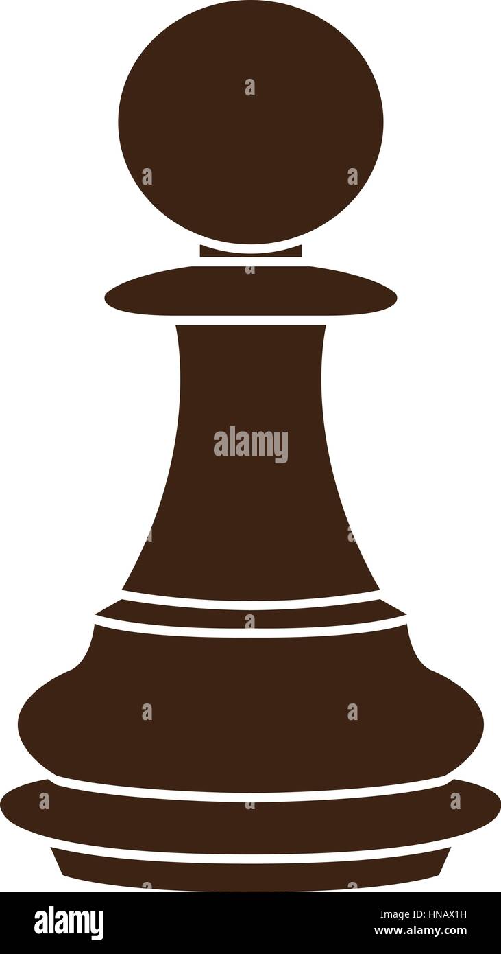 Isolated pawn piece on a white background, Vector illustration Stock ...