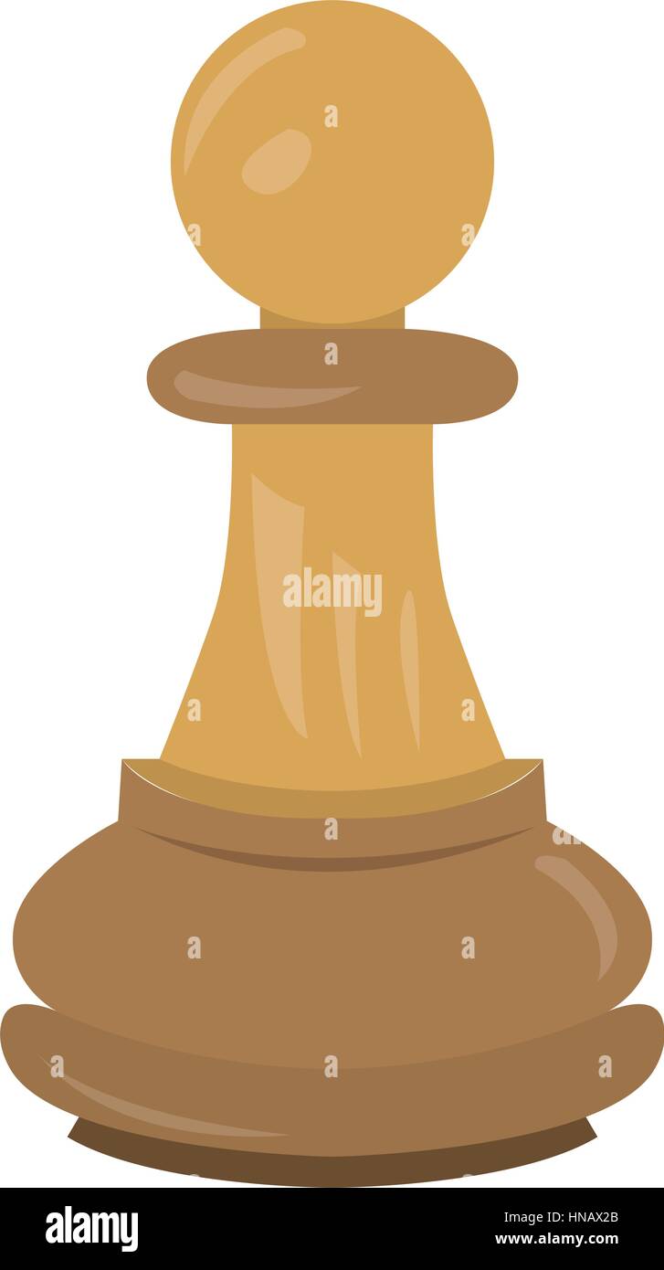 Isolated pawn piece on a white background, Vector illustration Stock ...