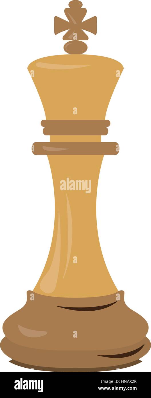 Isolated king piece on a white background, Vector illustration Stock ...