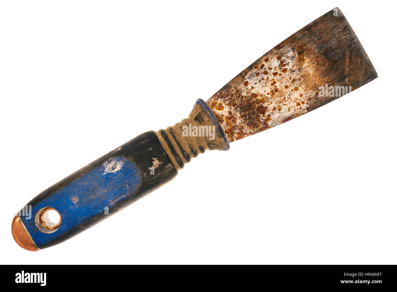 Old dirty and rusty scraper isolated on white background Stock Photo ...