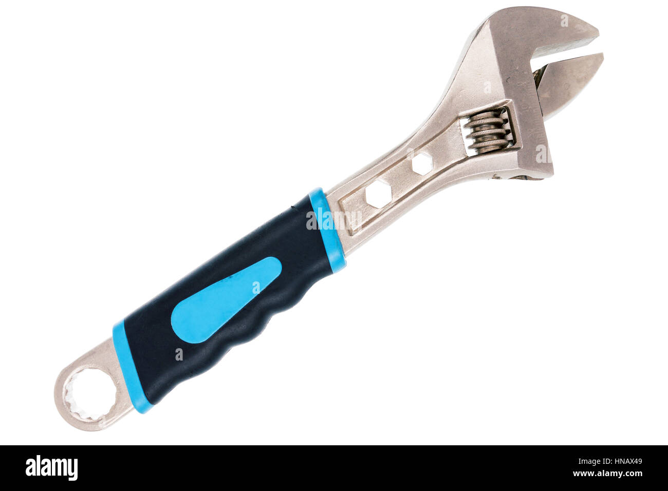 Large adjustable wrench isolated on white background Stock Photo - Alamy