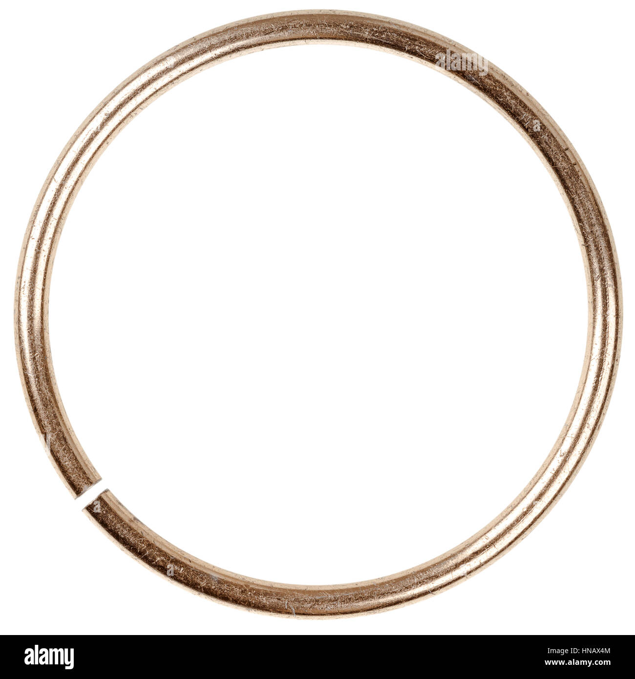 Old grungy scratched wire circle isolated on white background Stock ...