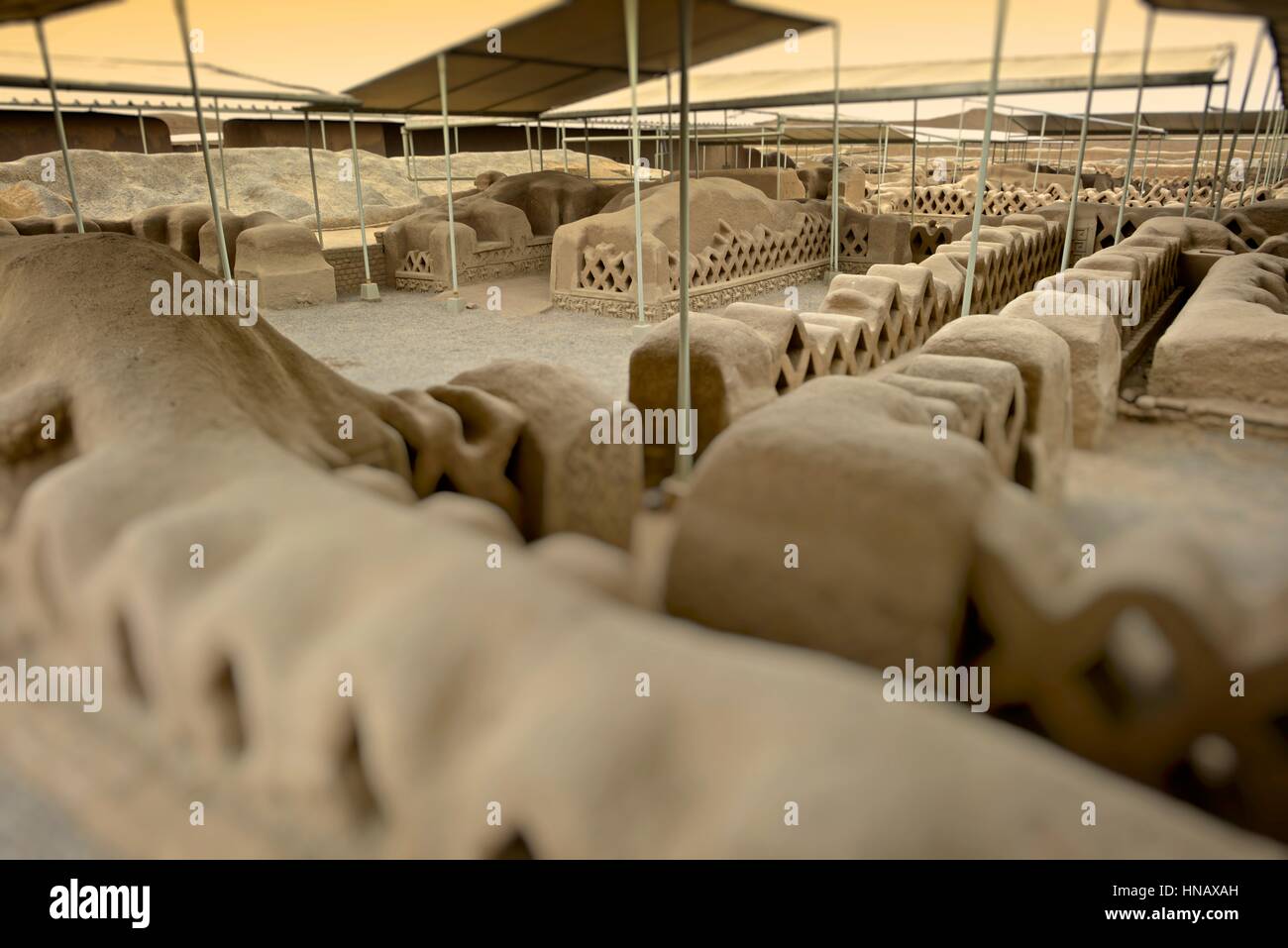The archaeological site of Chan Chan in the northern Peruvian region of ...