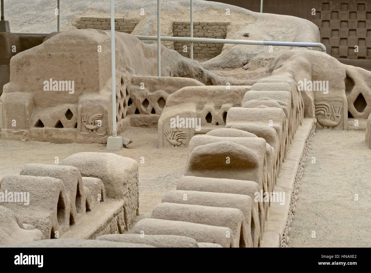 The archaeological site of Chan Chan in the northern Peruvian region of ...