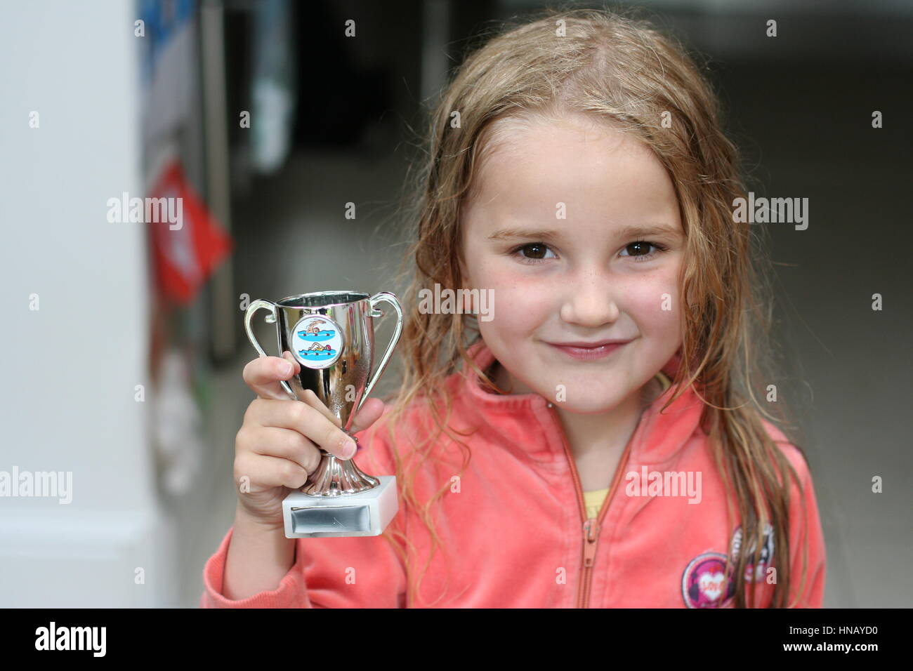 Child won a trophy hi-res stock photography and images - Alamy
