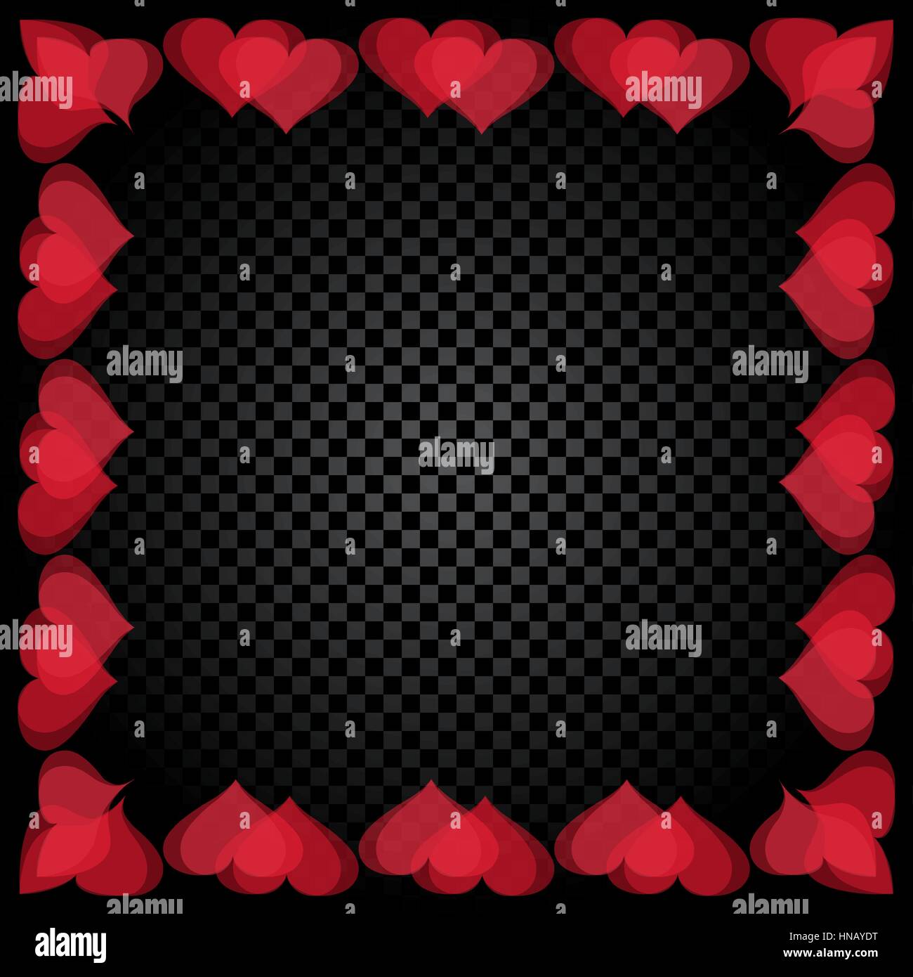 Translucent red heart shaped frame are located. Gradient Checker ...