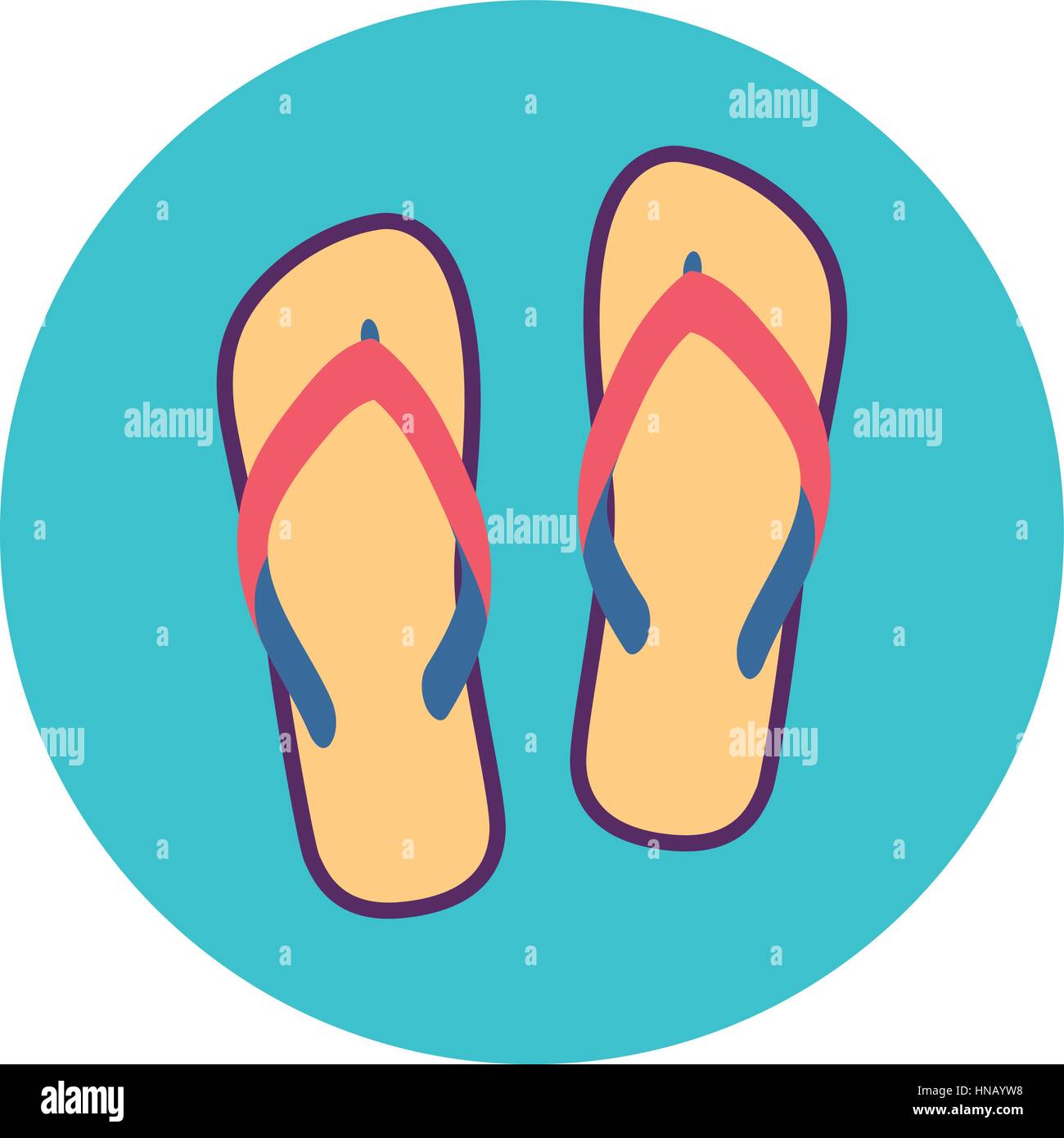 Flip flops slippers pair Stock Vector Images - Alamy