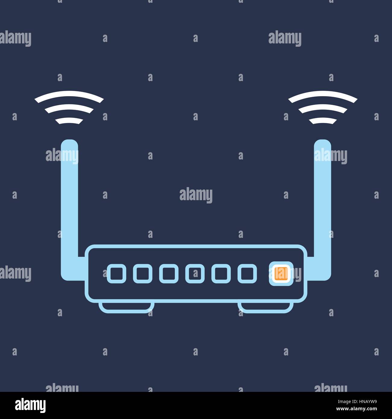 Wireless router line icon for infographics. Wifi router Vector light ... Wireless router line icon for infographics. Wifi router Vector light ...