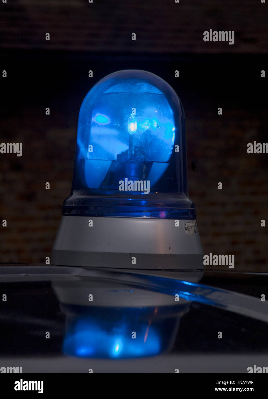 Blue Police 1970s Police car light Stock Photo - Alamy