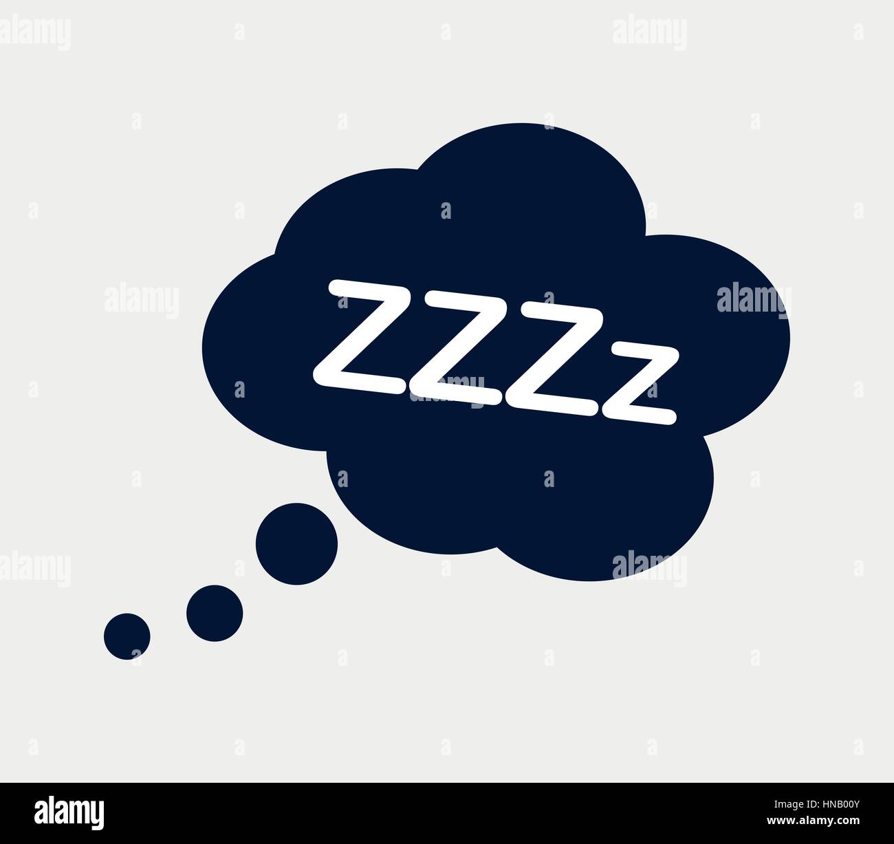 sleeping icon illustrated in vector on white background Stock Vector ...
