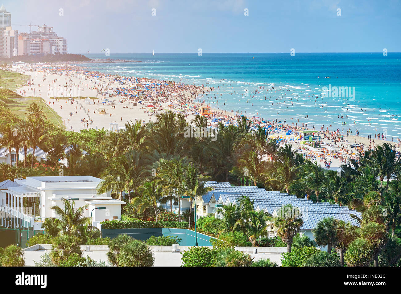 Aerial panoramic miami beach hi-res stock photography and images - Alamy