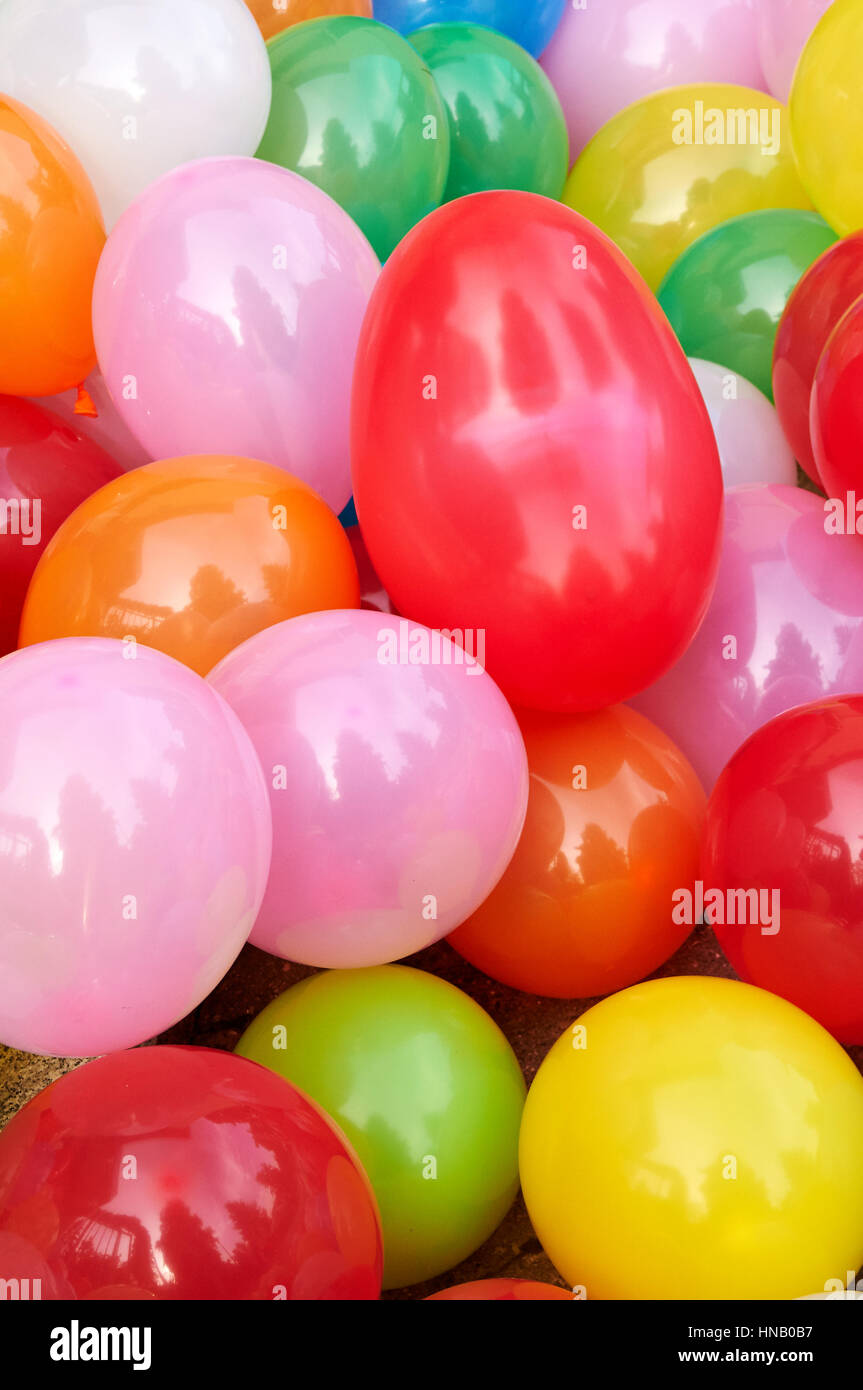 colored party balloons Stock Photo - Alamy