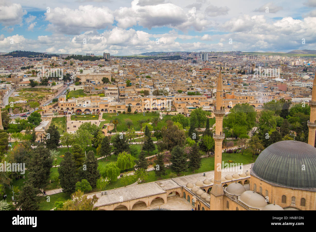Photo of a Urfa taken from the city castle with Rizvaniye Mosque Stock ...