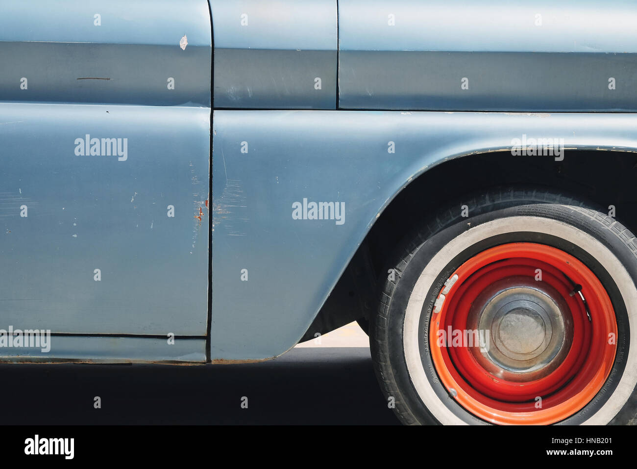 Vintage Pick-up Truck Side Rear View Wheel Stock Photo - Alamy