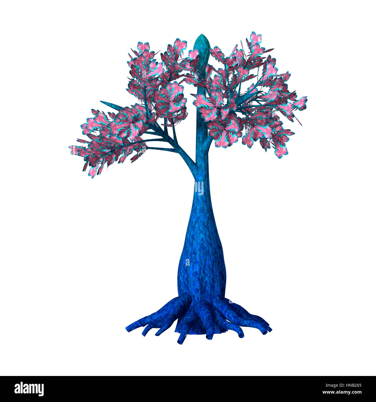 3D rendering of a fantasy alien plant isolated on white background ...