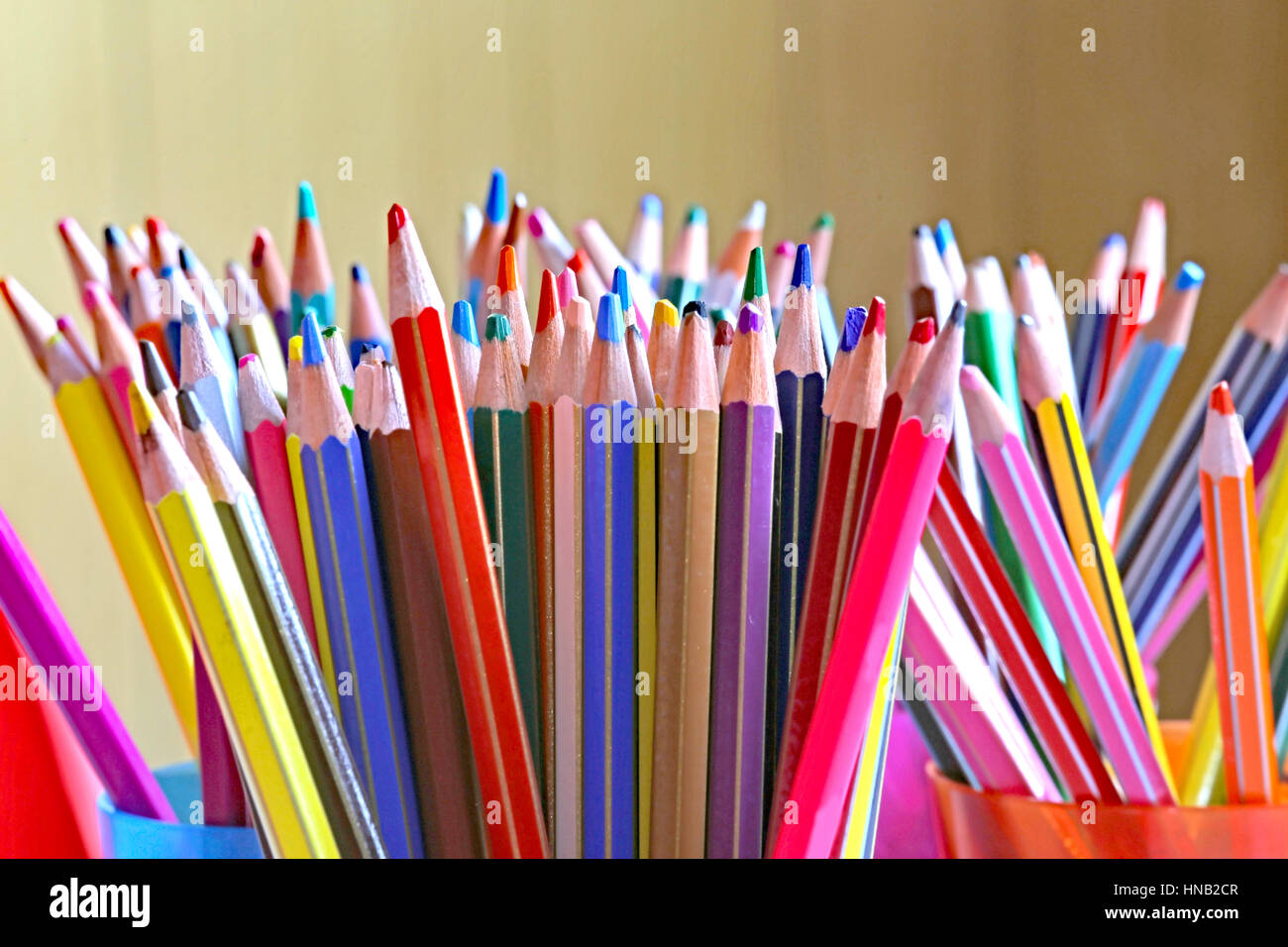 Pencils in classroom nursery daycare hi-res stock photography and ...