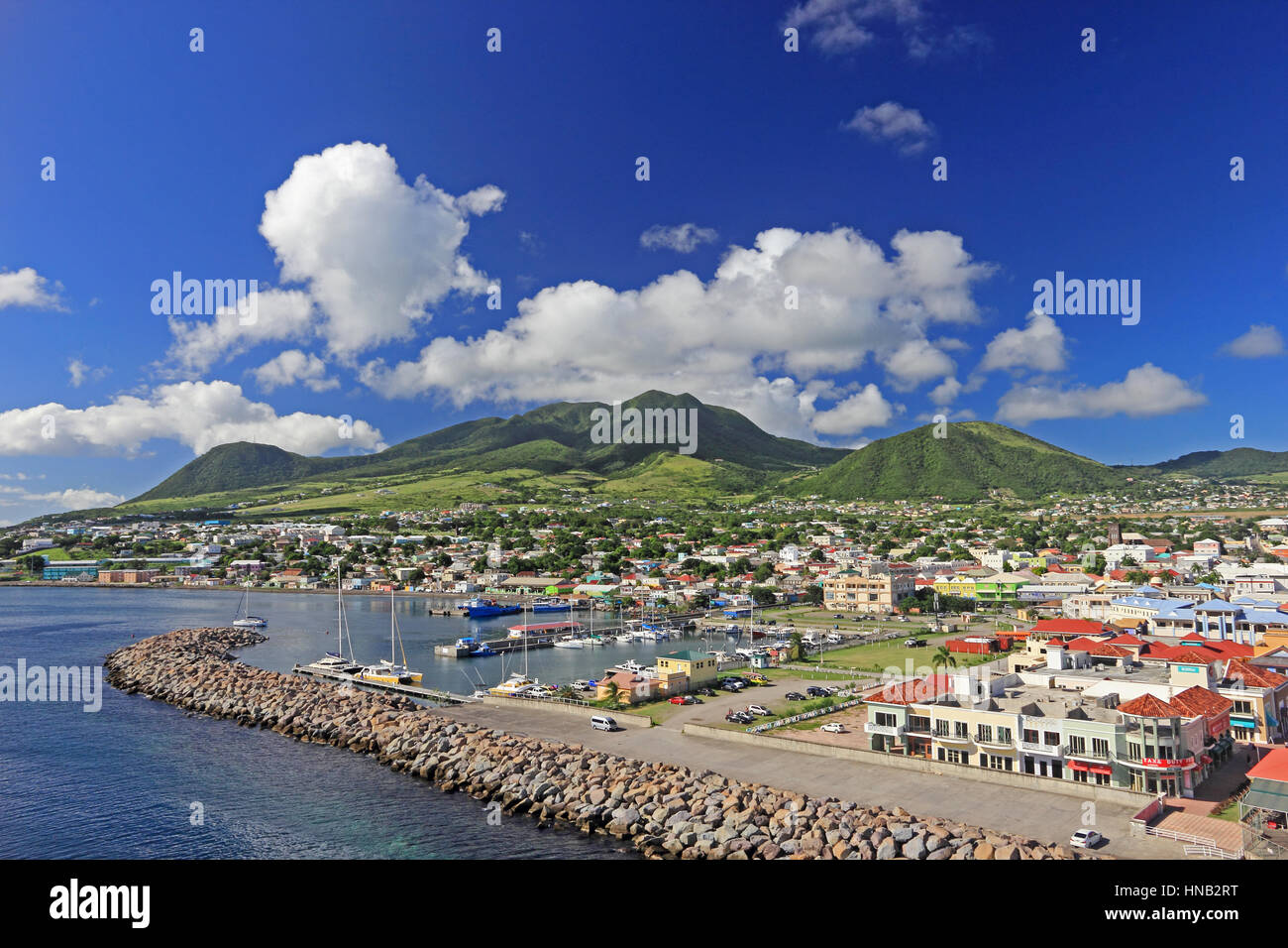 Basseterre Bay and Marina, Basseterre, St Kitts Stock Photo - Alamy