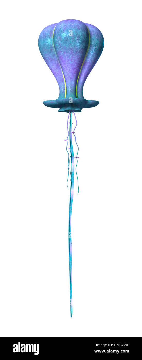 3D rendering of a fantasy alien plant isolated on white background ...