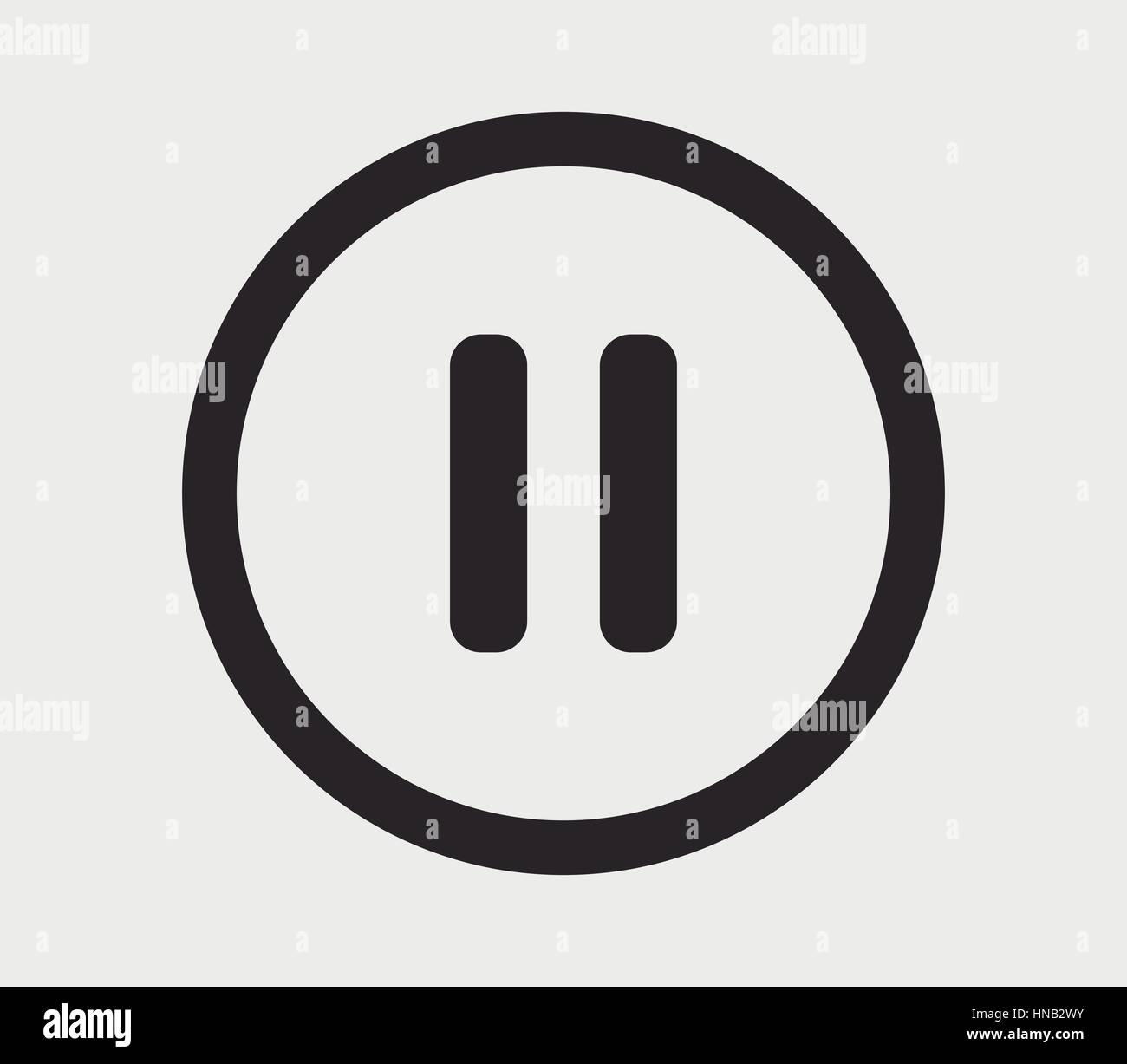pause music icon illustrated in vector on white background Stock Vector ...