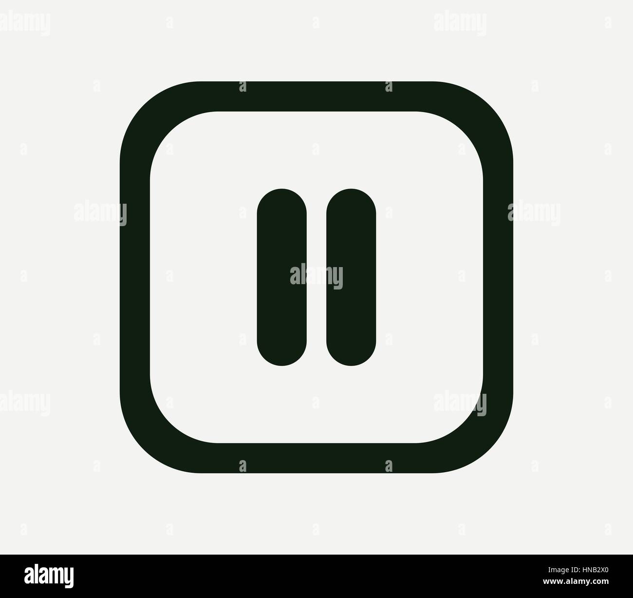 pause music icon illustrated in vector on white background Stock Vector ...